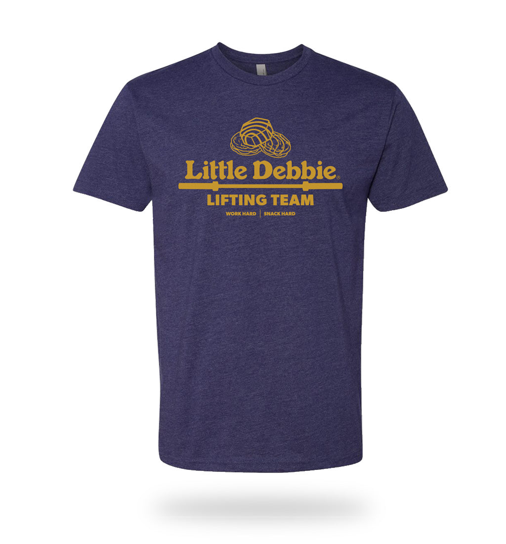 LITTLE DEBBIE LIFTING TEAM BARBELL SHIRT – WORK HARD SNACK HARD