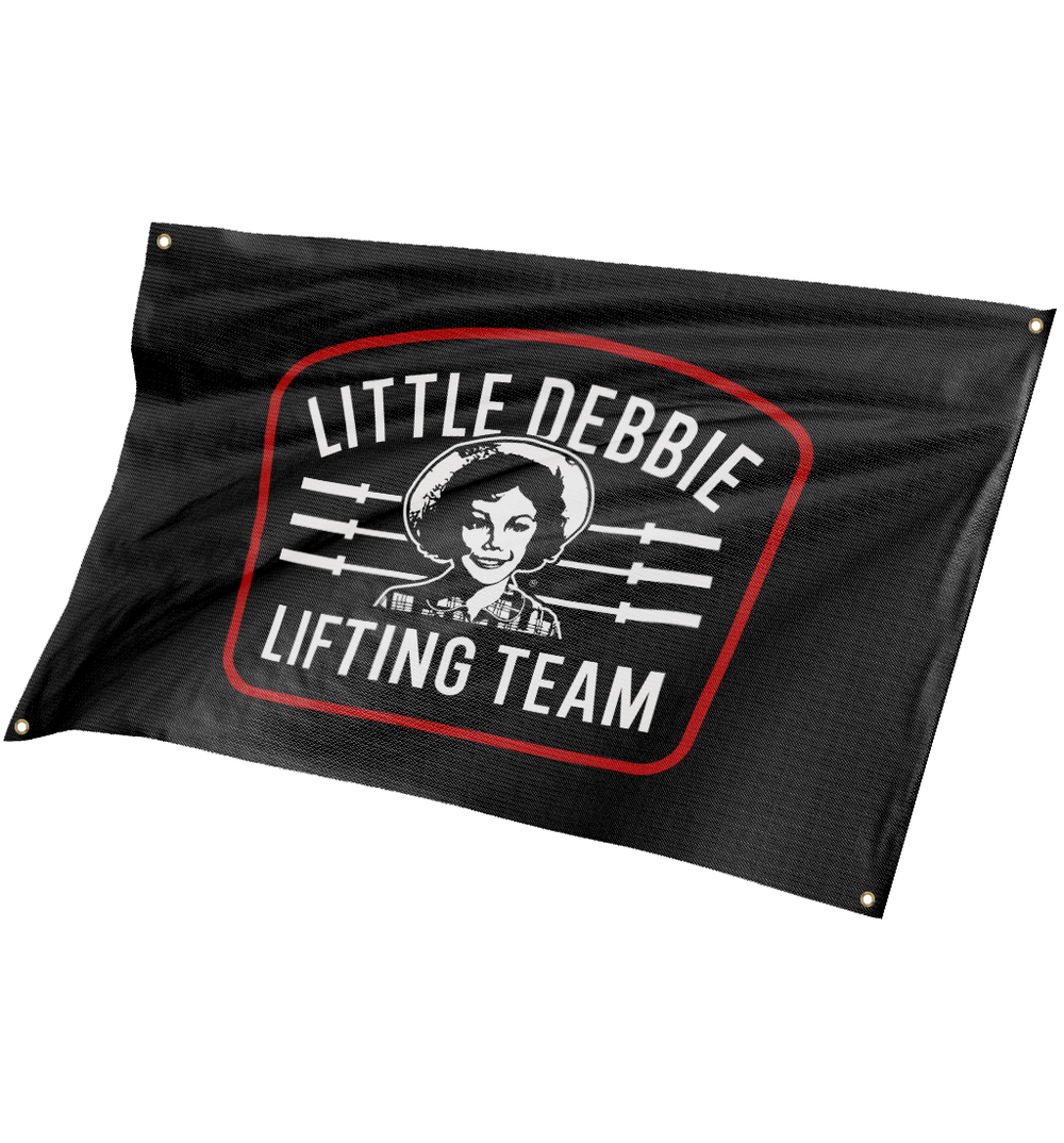LITTLE DEBBIE LIFTING TEAM FLAG – WORK HARD SNACK HARD